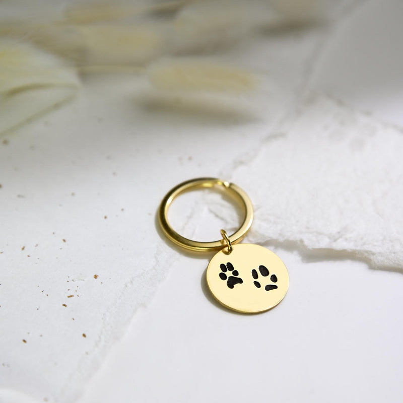 Personalized Paw Print Keychains at Custom Paw Jewelry Shop