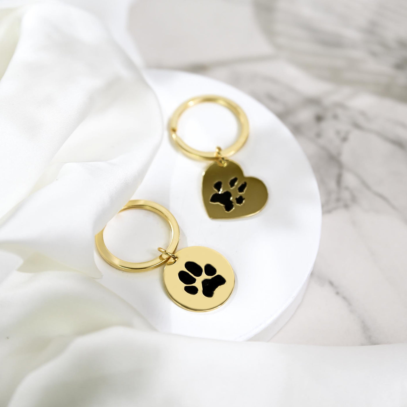 Personalized Paw Print Keychains at Custom Paw Jewelry Shop