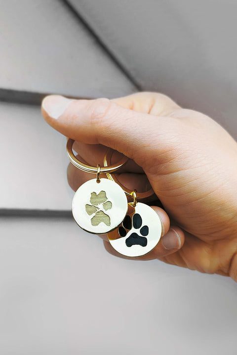 Double-Sided Custom Paw Print Necklace at Custom Paw Jewelry Shop