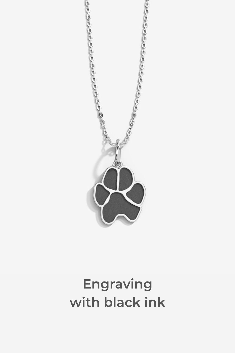 Double-Sided Custom Paw Print Necklace at Custom Paw Jewelry Shop