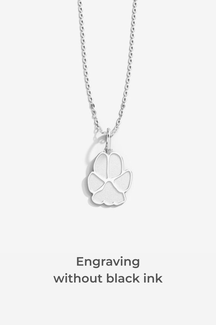 Double-Sided Custom Paw Print Necklace at Custom Paw Jewelry Shop