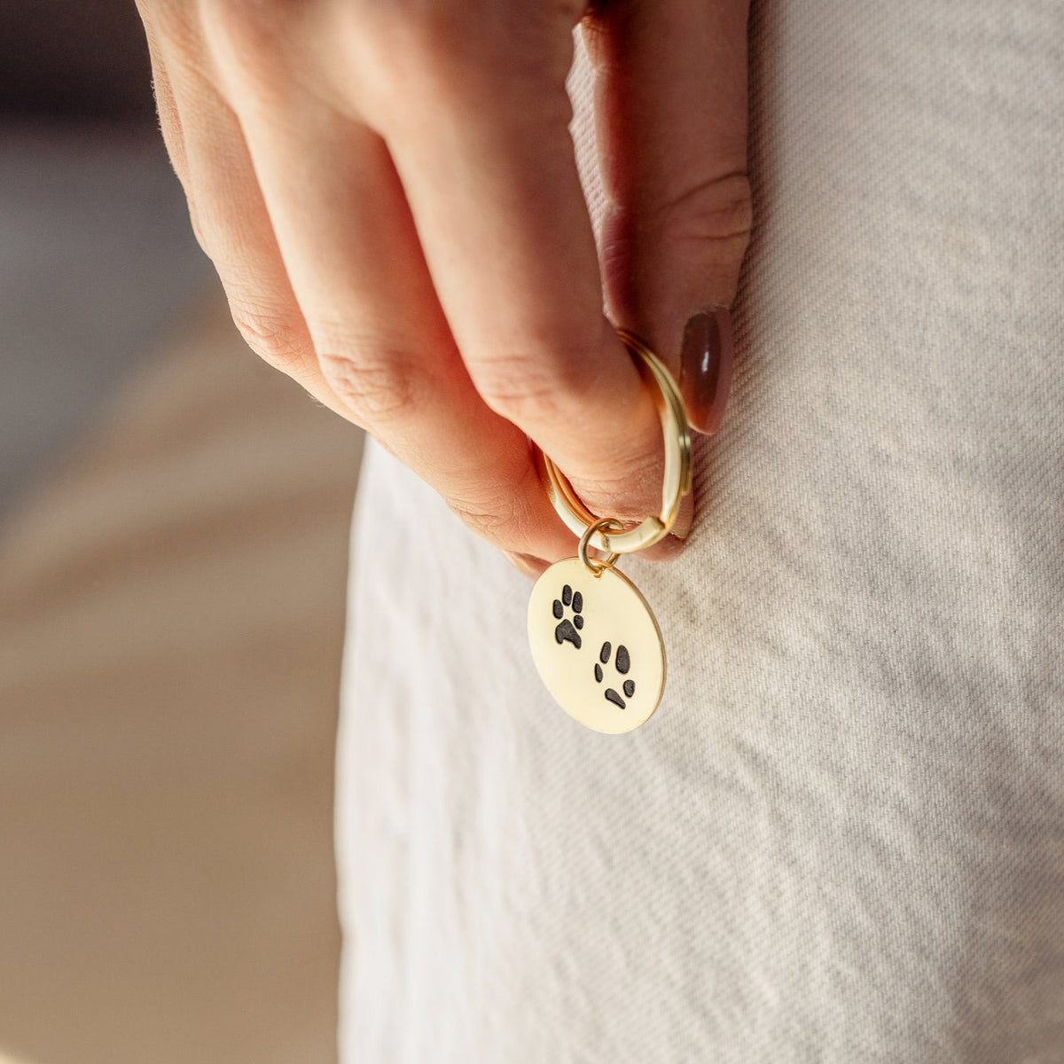 Personalized Paw Print Keychains at Custom Paw Jewelry Shop